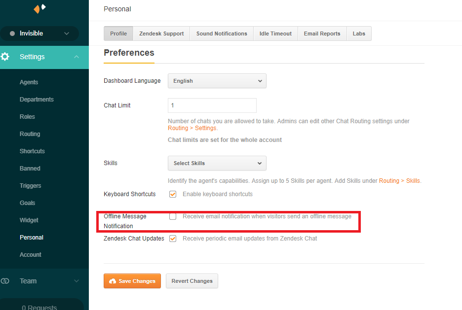 Disable Offline Messages For Everyone Zendesk Help