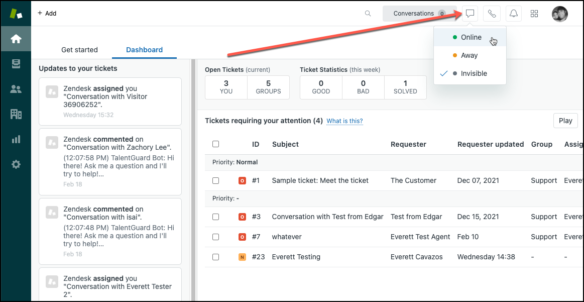 Configuring Your Chat Availability Settings Zendesk Help